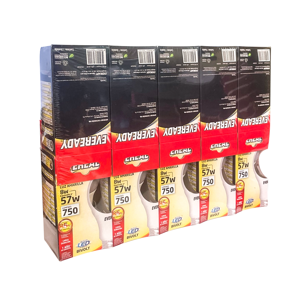 FOCO LED EVEREADY 8W AMARILLO DPX10