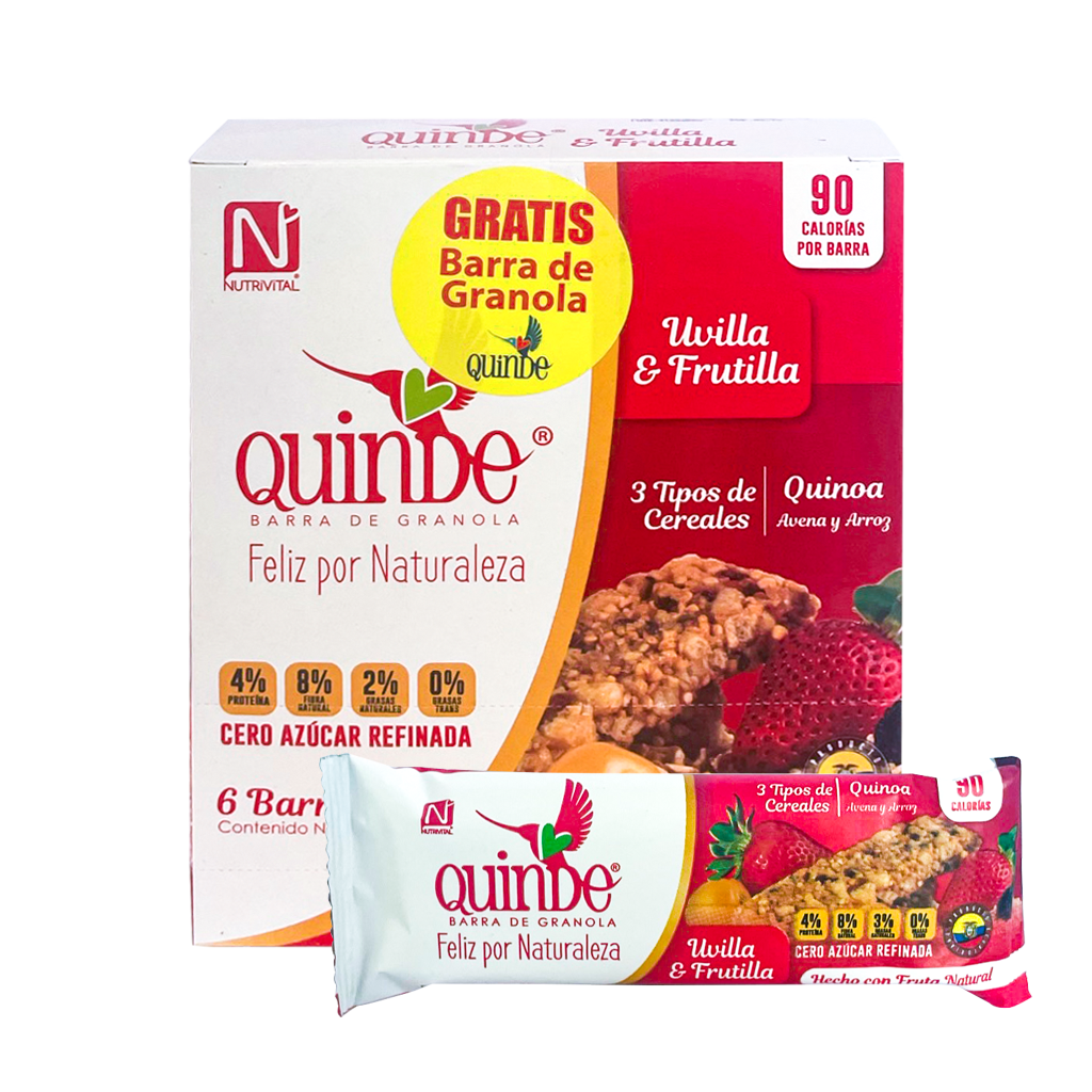 QUINDE BARRA UVILLA&FRUTILLA DISPX6